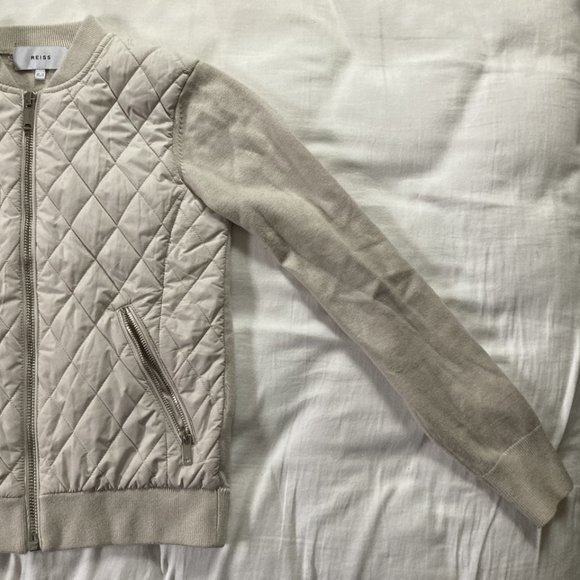 Reiss | Jackets & Coats | Reiss Ayla Hybrid Zip Through Quilted Jumper ...